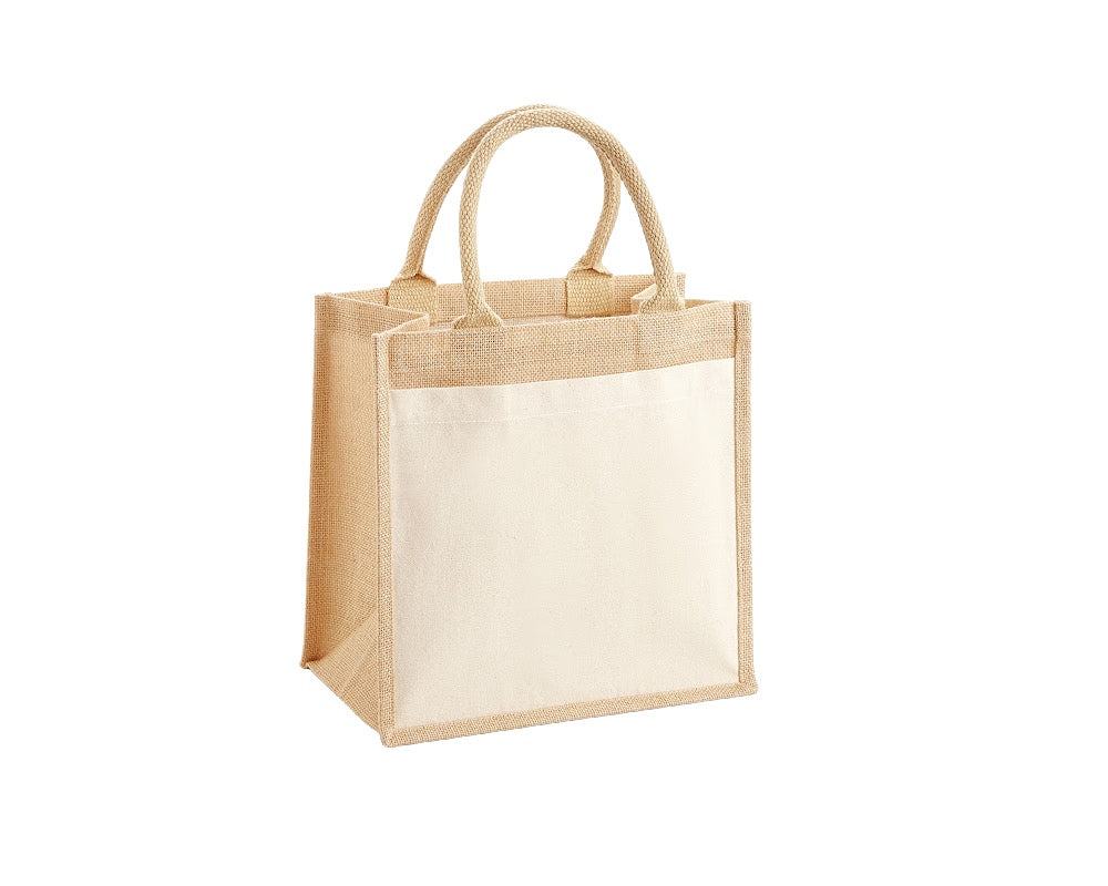 Cotton pocket jute bag - Blanks Collection
